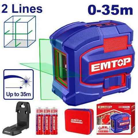 LASER 2 LIGNES VERT 35M EMTOP ESLE21601 - EGB